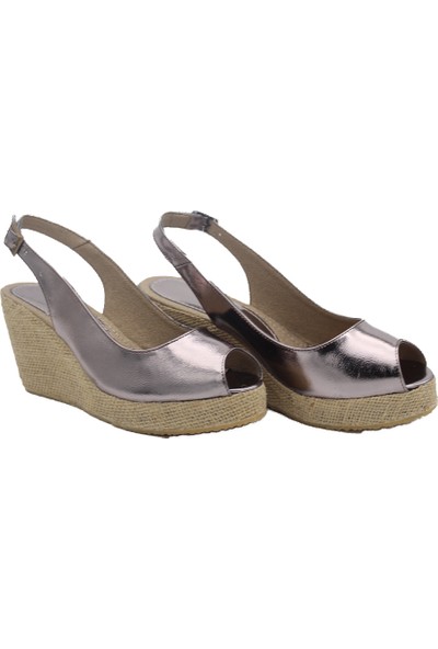 Gökçe Kundura Keten Hasır Sandalet 39
