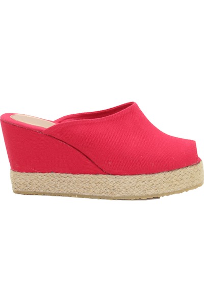 Gökçe Kundura Keten Terlik Dolgu Topuk 35