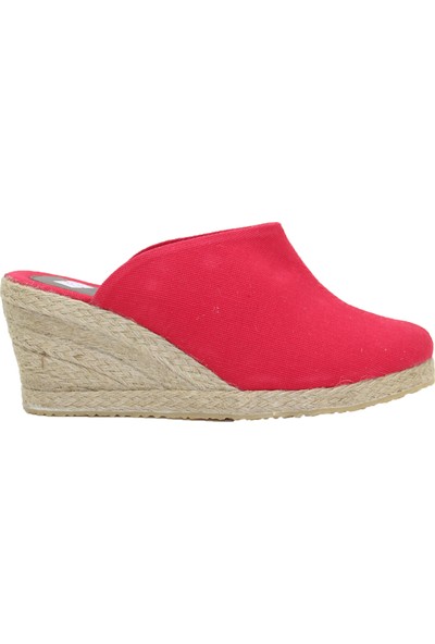 Gökçe Kundura Keten Terlik Dolgu Topuk 33