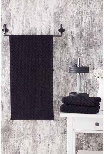 Eumenia Kara Desenli Spor Havlu 3'lü Siyah 30 x 90 cm Eumenia Kara Desenli Spor Havlu 3'lü Siyah 30 x 90 cm