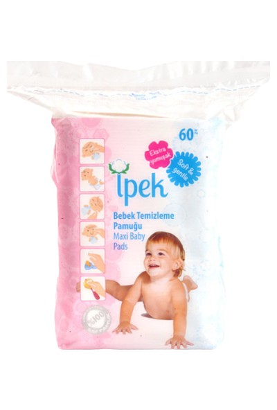 Ipek Bebek Temizleme Pamuğu 60'lı x 16 Paket Ipek Bebek Temizleme Pamuğu 60'lı x 16 Paket