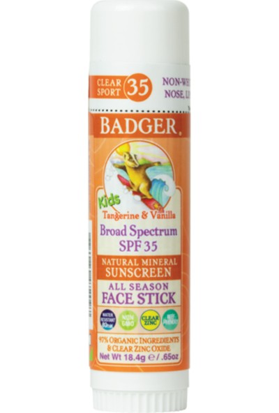 Badger Clear Zinc Çocuk Güneş Kremi Stick SPF35 (Kolay Sürülüm) Badger Clear Zinc Çocuk Güneş Kremi Stick SPF35 (Kolay Sürülüm)