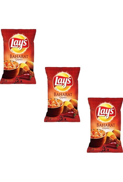 Lays Baharat Çeşnili Cips 98 gr x 3 Adet Lays Baharat Çeşnili Cips 98 gr x 3 Adet