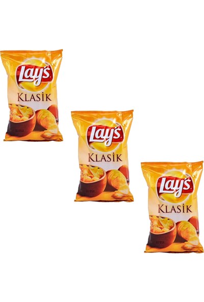Lays Klasik Sade Patates Cipsi 103 gr x 3 Adet