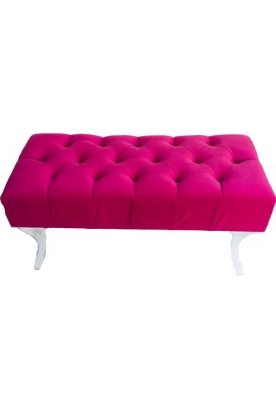 Puf Dünyası Kapitoneli Puf Parlak Pembe