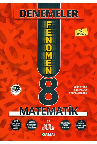 Gama Yayınları 8. Sınıf Fenomen Matematik Yeni Nesil 12 Genel Deneme 2020 Gama Yayınları 8. Sınıf Fenomen Matematik Yeni Nesil 12 Genel Deneme 2020