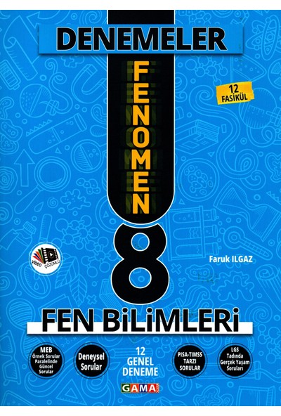 Gama Yayınları 8. Sınıf Fenomen Fen Bilimleri Yeni Nesil 12 Genel Deneme 2020