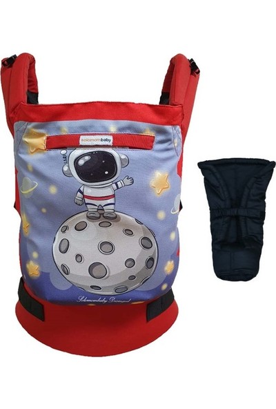 SolomomBaby Kırmızı Astronot Ergonomik Kanguru (0-4 Yaş)