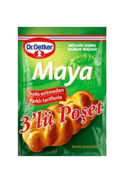 Dr. Oetker Instant Kuru Maya 3' lü 10 gr Dr. Oetker Instant Kuru Maya 3' lü 10 gr