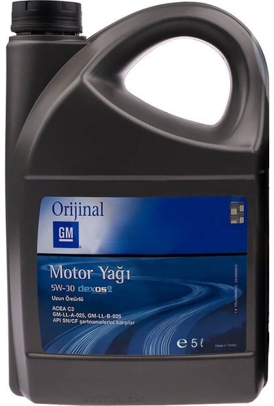Gm 5W-30 Dexos 2 5 Litre Motor Yağı ( Üretim Yılı : 2021 )