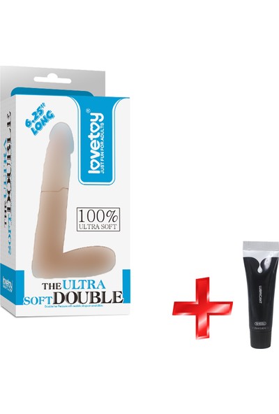 Lovetoy Çift Yönlü Ilişki Için Yumuşak Silikon 16 cm Protez Penis + Jel