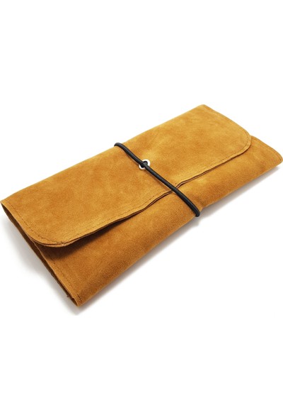 Şahin Açık Kahverengi Süet Tütün Kesesi Çantası Tütünlük PZ66