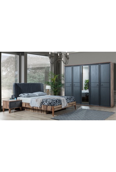 Cadde Yıldız Bade Koyu Ceviz Yatak Odası Cadde Yıldız Bade Koyu Ceviz Yatak Odası