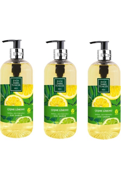 Eyüp Sabri Tuncer Sıvı Sabun Çeşme Limonu 500 ml x 3 Adet Eyüp Sabri Tuncer Sıvı Sabun Çeşme Limonu 500 ml x 3 Adet
