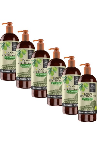 Eyüp Sabri Tuncer Doğal Zeytinyağlı Sıvı Sabun 750 ml x 6 Adet Eyüp Sabri Tuncer Doğal Zeytinyağlı Sıvı Sabun 750 ml x 6 Adet