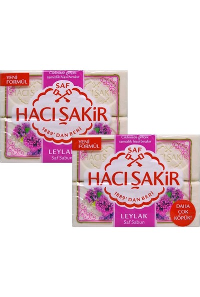 Hacı Şakir Leylak Kalıp Sabun 4 x 150 gr x 2 Adet