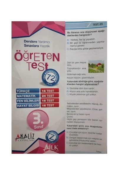 Analiz Yayınları 3. Sınıf Yaprak Test