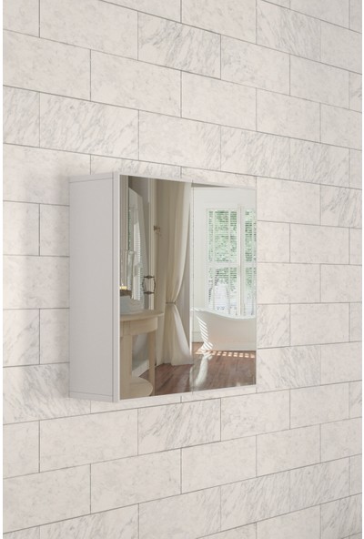 Parlavita Side Aynalı Banyo Dolabı Beyaz Parlavita Side Aynalı Banyo Dolabı Beyaz