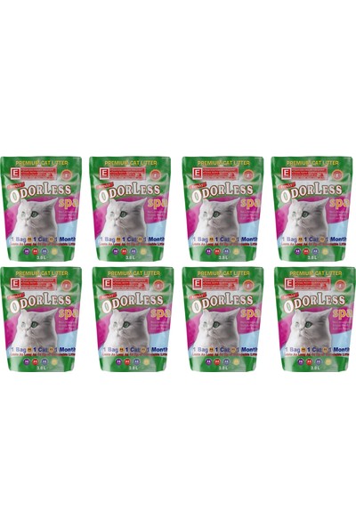 Odorless Ekstra - Süper Emici Kristal Kedi Kumu 8 Adet x 3.8 lt Odorless Ekstra - Süper Emici Kristal Kedi Kumu 8 Adet x 3.8 lt