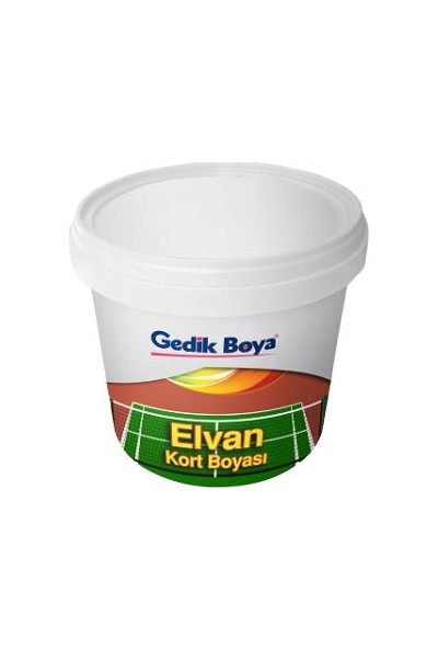 Gedik Boya Elvan Su Bazlı Tenis Kort Boyası 20 kg Kırmızı Gedik Boya Elvan Su Bazlı Tenis Kort Boyası 20 kg Kırmızı