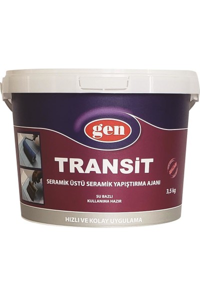 Gen Transit Seramik Üstü Seramik Yapıştırma Ajanı 10 kg Gen Transit Seramik Üstü Seramik Yapıştırma Ajanı 10 kg
