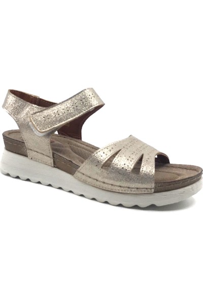 Polaris 161167 Altın Ultra Soft Kadın Yazlık Sandalet Ayakkabı