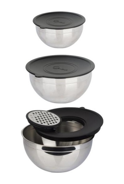 Acar Karat Çelik 9 Parça Rendeli Karıştırma Kabı 17120 16-20-24 cm