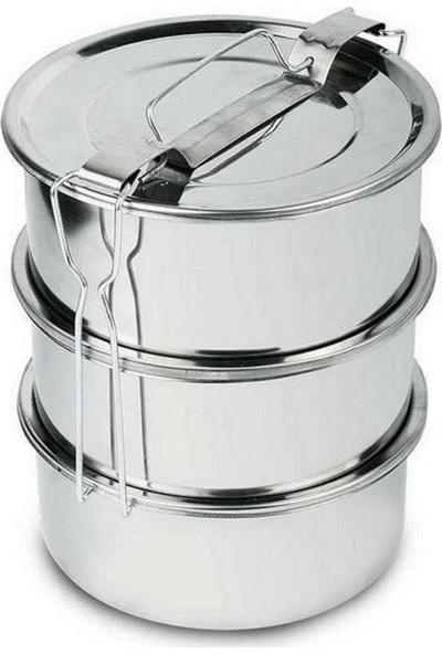 Üzüm Çelik Sefertası 3'lü Beş Kişilik 21X7 cm