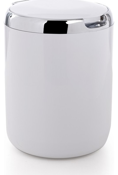 Primanova Pasifik Tezgah Üzeri Çöp Kovası Plastik 3 lt Beyaz