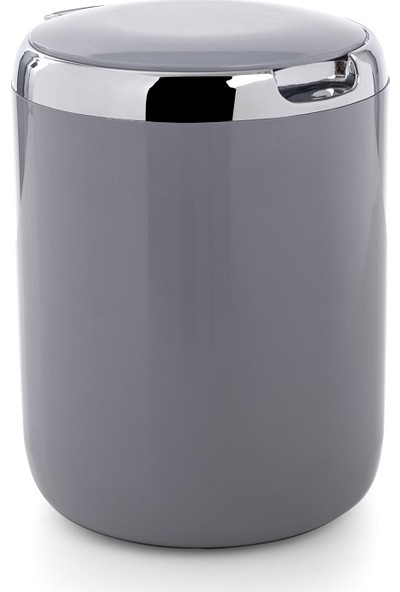 Primanova Pasifik Tezgah Üzeri Çöp Kovası Plastik 3 lt Gri