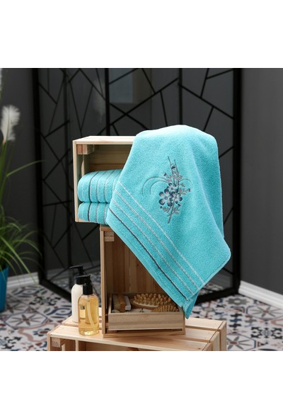 Hepsi Home Çiçek Nakışlı El Havlusu 50x100 cm