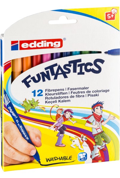 Edding Funtastics Keçe Uçlu Kalem İnce 12'Li Set Edding Funtastics Keçe Uçlu Kalem İnce 12'Li Set