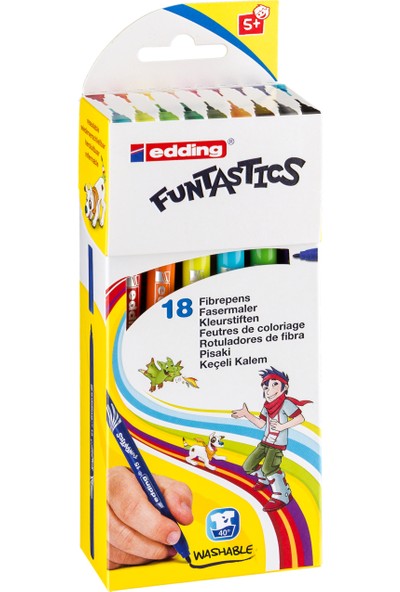 Edding Funtastics Keçe Uçlu Kalem İnce 18'Li Set Edding Funtastics Keçe Uçlu Kalem İnce 18'Li Set