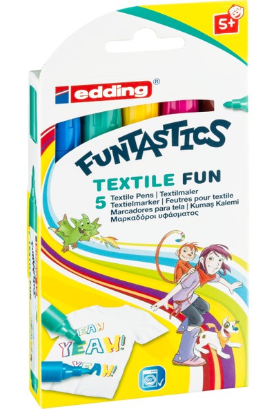 Edding Funtastics Kumaş Boyama Kalemi 5'Li Set