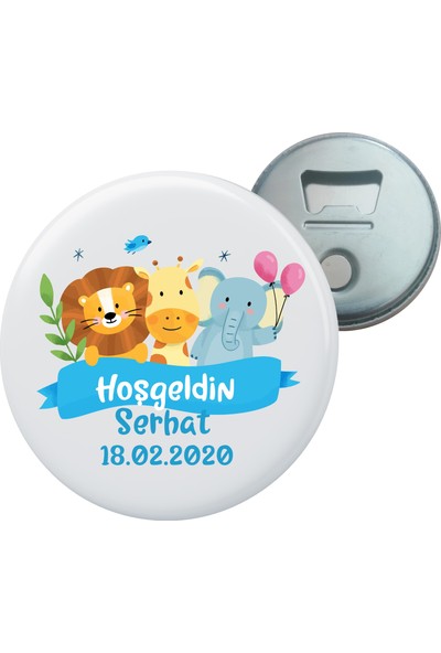 Grafilli Design Hoşgeldin Bebek Kişiye Özel Magnet Açacak 10 Adet - 0019 Grafilli Design Hoşgeldin Bebek Kişiye Özel Magnet Açacak 10 Adet - 0019