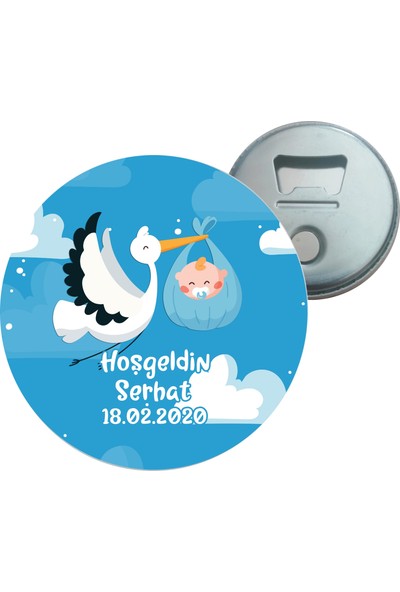 Grafilli Design Hoşgeldin Bebek Kişiye Özel Magnet Açacak 10 Adet - 0020 Grafilli Design Hoşgeldin Bebek Kişiye Özel Magnet Açacak 10 Adet - 0020