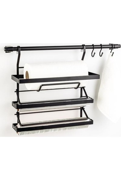 Hafele Treno Kağıt Havluluk Folyoluk Set - Siyah - 50 cm