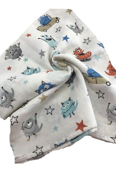 Enhitbaby Çok Amaçlı Müslin Örtü Sevimli Canavarlar