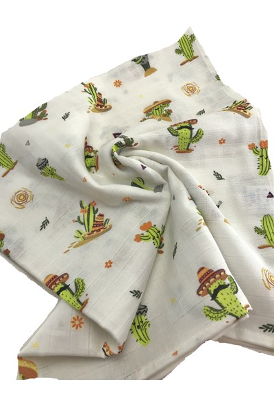 Enhitbaby Çok Amaçlı Müslin Örtü Kaktüs