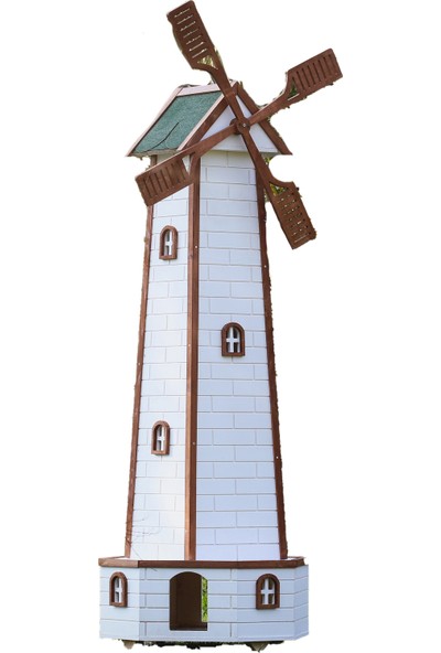 Mandu Ahşap Yel Değirmenli Kedi Evi