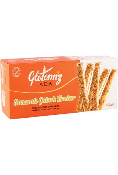 Glutensiz Ada Susamlı Çubuk Kraker 105 gr Glutensiz Ada Susamlı Çubuk Kraker 105 gr