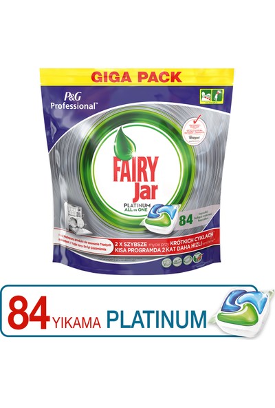 Fairy Professional 84 Yıkama Platinum Bulaşık Makinesi Deterjanı Kapsülü PGP Fairy Professional 84 Yıkama Platinum Bulaşık Makinesi Deterjanı Kapsülü PGP