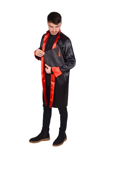 Nüans Mezuniyet Lise Mezuniyet Cübbesi ve Kepi (Siyah Kırmızı) Nüans Mezuniyet Lise Mezuniyet Cübbesi ve Kepi (Siyah Kırmızı)