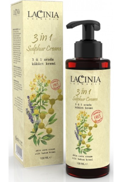 Lacinia Antibakteriyel 3 In 1 Kükürt Kremi 100 ml Lacinia Antibakteriyel 3 In 1 Kükürt Kremi 100 ml