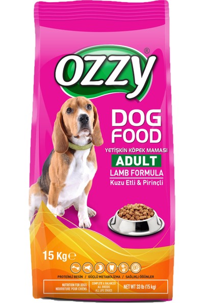 Ozzy Kuzu Etli Pirinçli Yetişkin Köpek Maması 15 kg