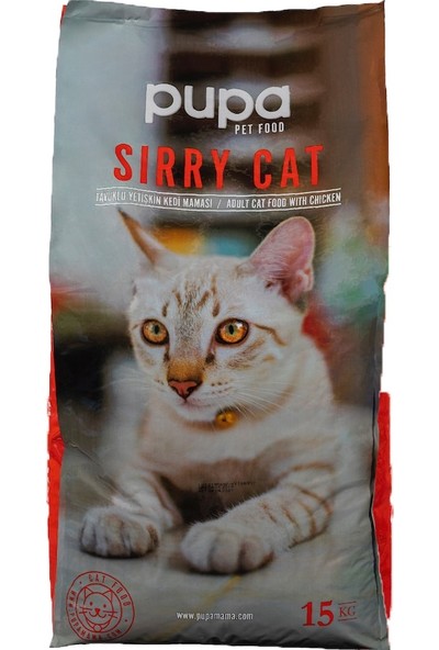 Pupa Sirry Cat Tavuklu Yetişkin Kedi Maması 15 kg Pupa Sirry Cat Tavuklu Yetişkin Kedi Maması 15 kg