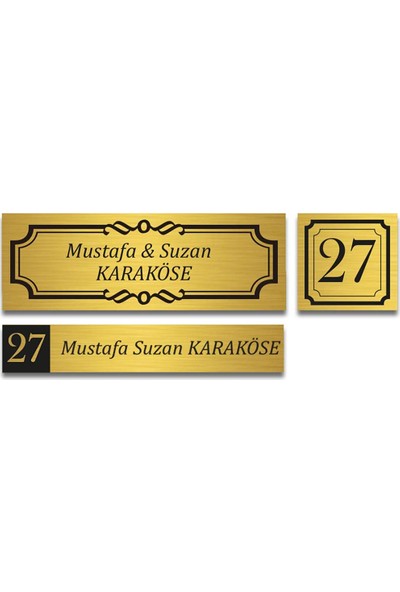 Tasarimo Kişiye Özel Kapı Isimliği Kapı Numarası Posta Kutusu Isimliği Gold Tasarimo Kişiye Özel Kapı Isimliği Kapı Numarası Posta Kutusu Isimliği Gold