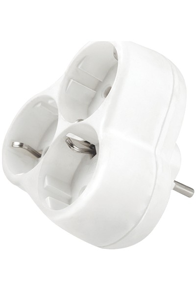 Viko Topraklı Üçlü Beyaz Fiş - Priz Yonca Viko Topraklı Üçlü Beyaz Fiş - Priz Yonca