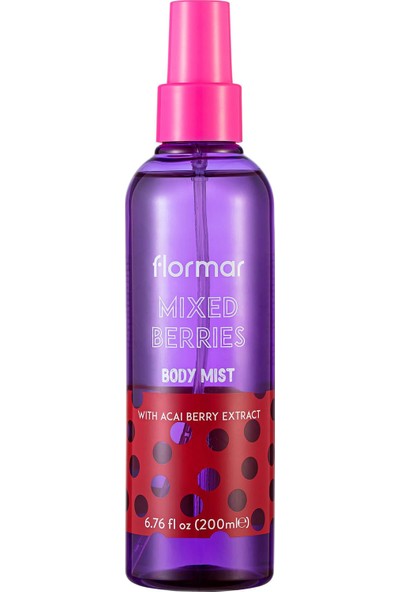 Flormar Flormar Body Mist Cotton Candy Mixed Berries Vücut Spreyi 001 Flormar Flormar Body Mist Cotton Candy Mixed Berries Vücut Spreyi 001