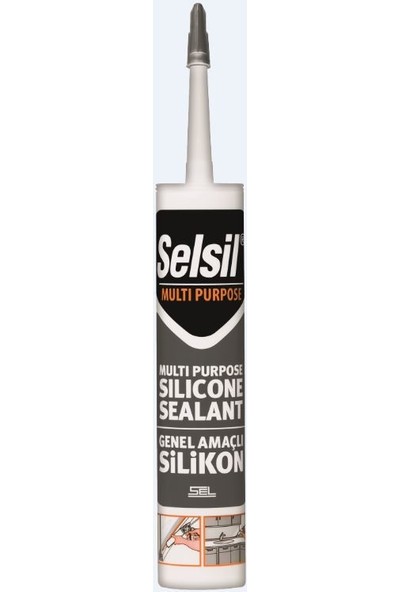 Selsil Genel Amaçlı Silikon Siyah 280 ml Selsil Genel Amaçlı Silikon Siyah 280 ml